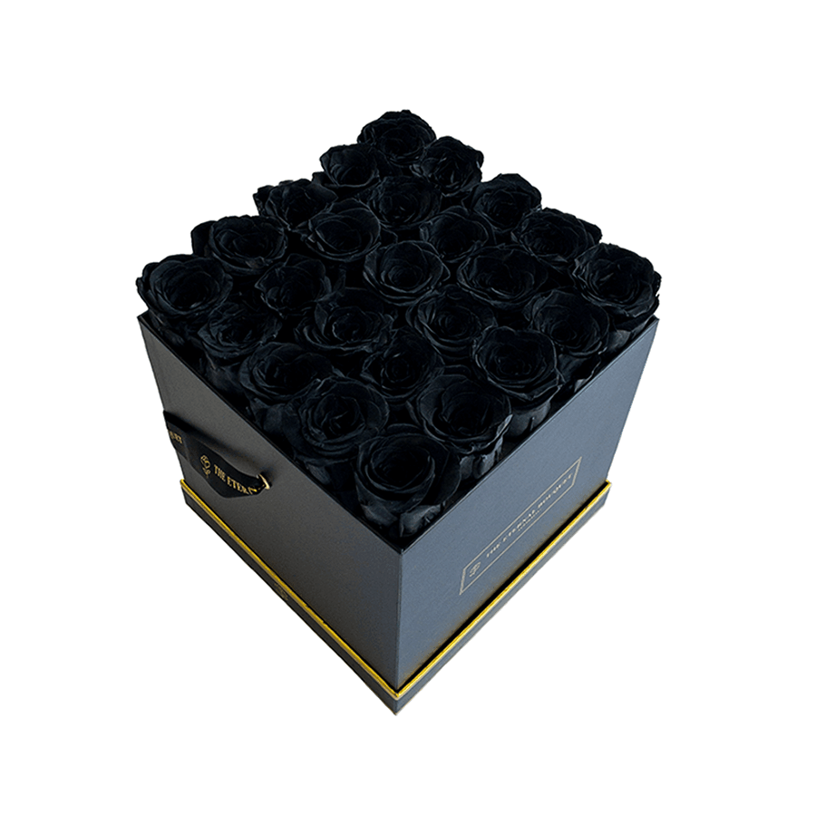 Classic Square Rose Box - Black – The Eternal Bouquet